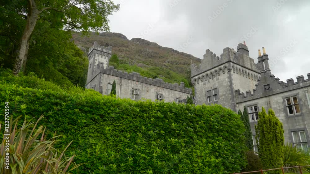 The Kylemore Abbey monastery in Ireland. The abbey was founded for ...