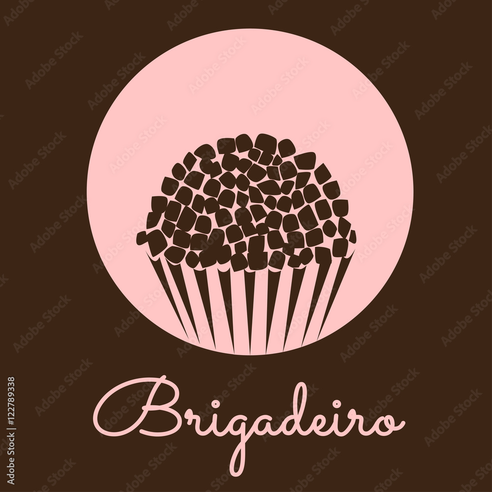 Brigadeiro icon vector. Brazilian sweet candy brigadier design ...