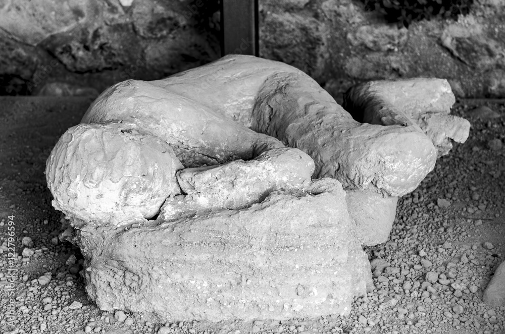 victim in pompeii of the eruption of mt vesuvius Stock Photo | Adobe Stock