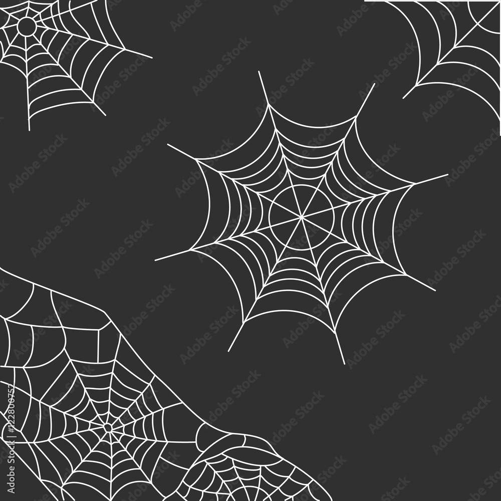 Grey background with spider web Stock Vector | Adobe Stock
