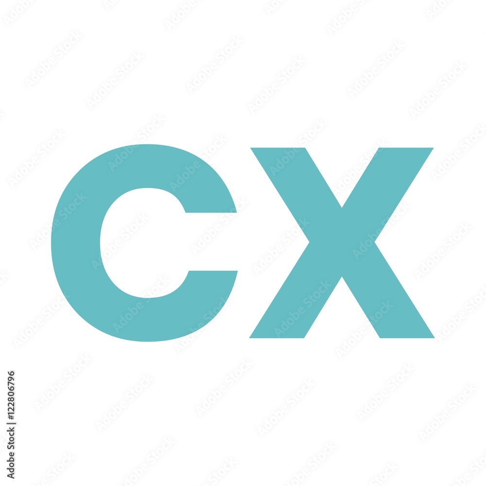 CX letter initial logo design Stock Vector | Adobe Stock