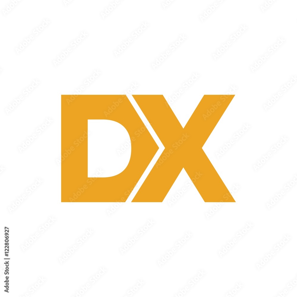 DX letter initial logo design Stock Vector | Adobe Stock