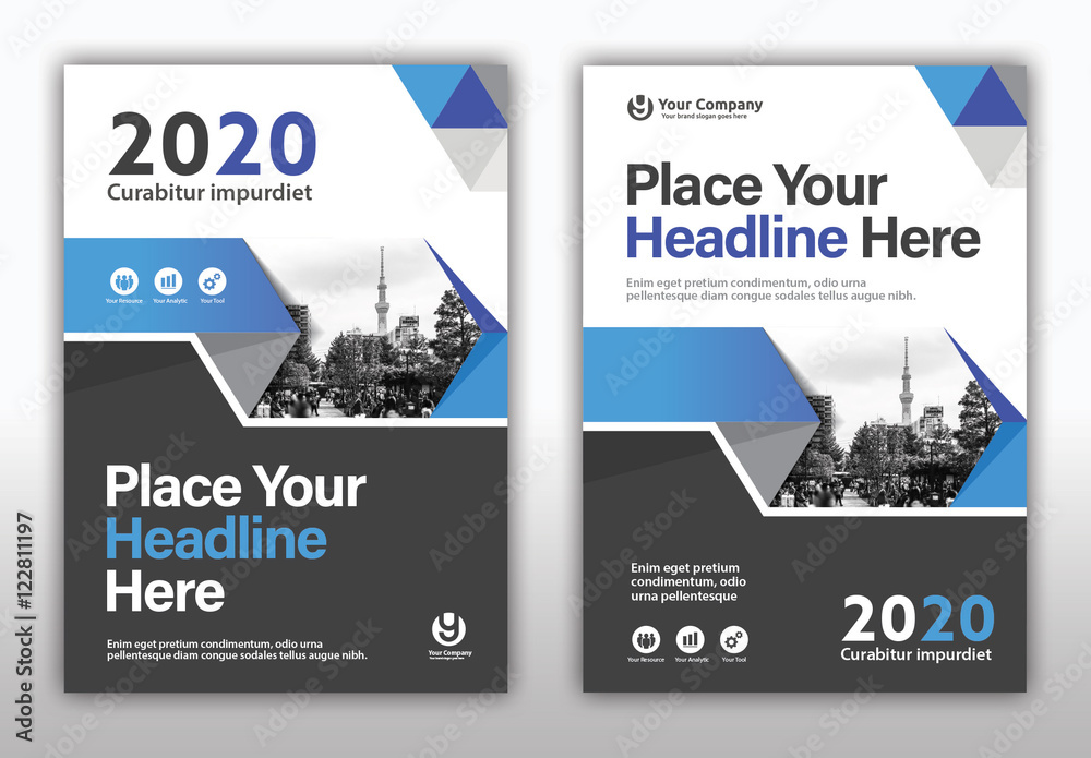 Book Cover Layout Set 22 Stock Template | Adobe Stock