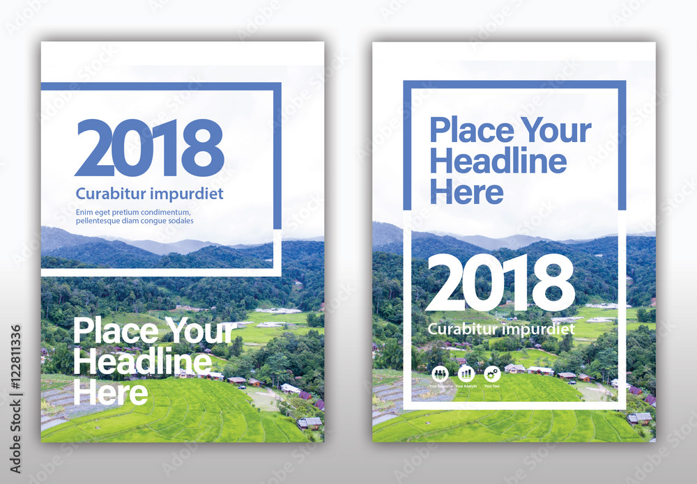 Book Cover Layout Set 43 Stock Template | Adobe Stock