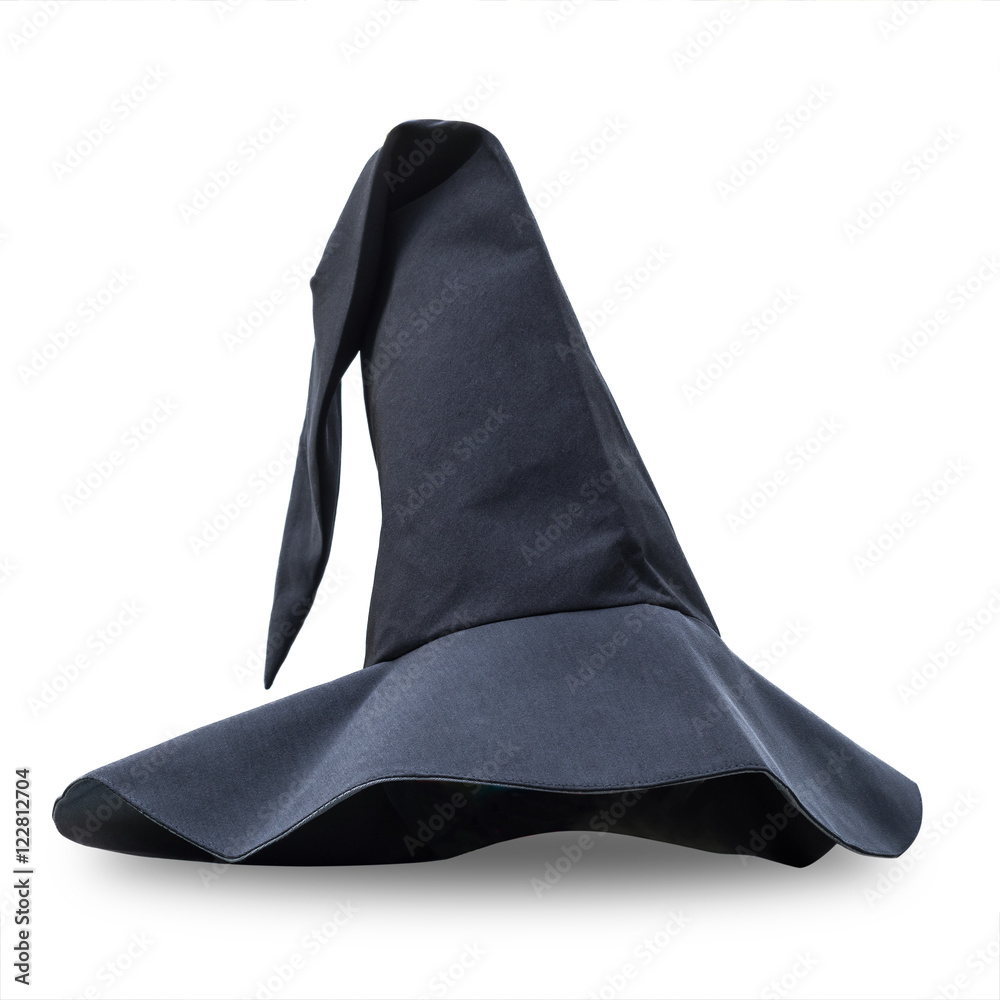 Witch hat isolated on white background with clipping path: Wizard's ...