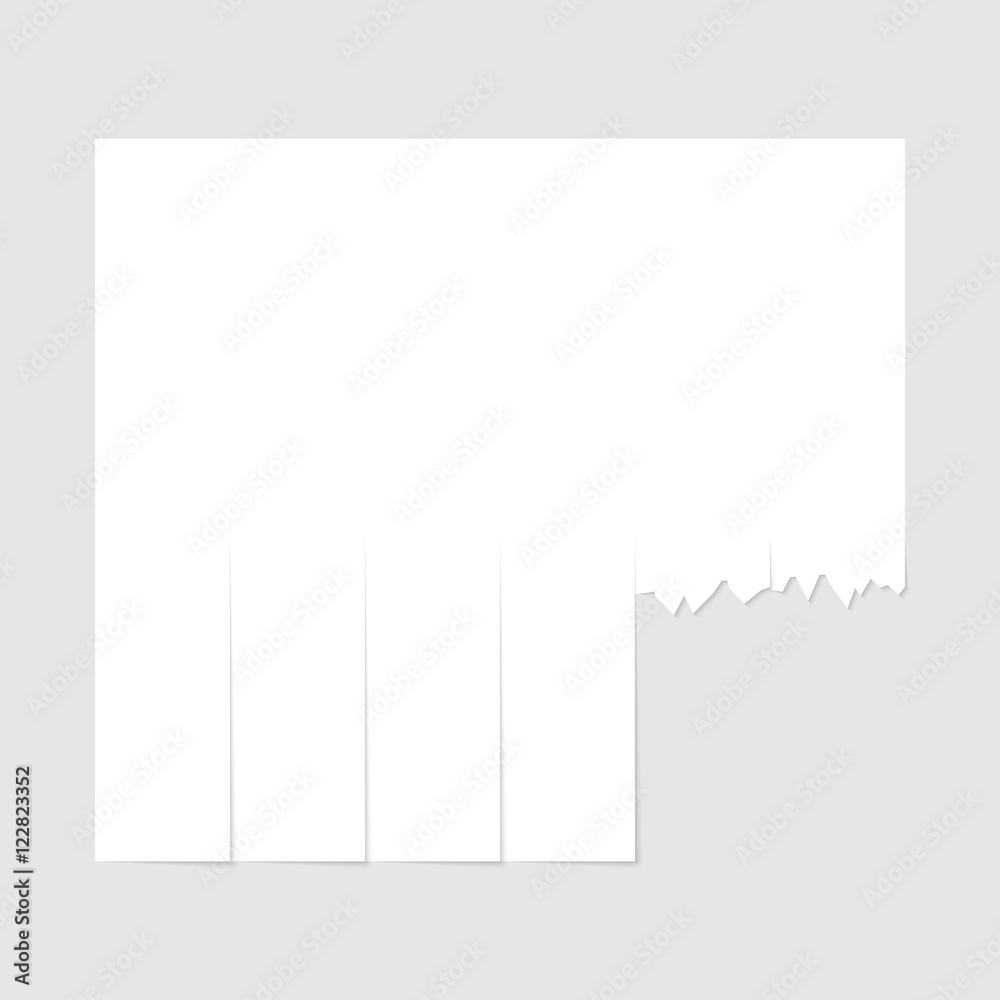 Blank advertisement template with cut slips. Vector illustration Stock ...