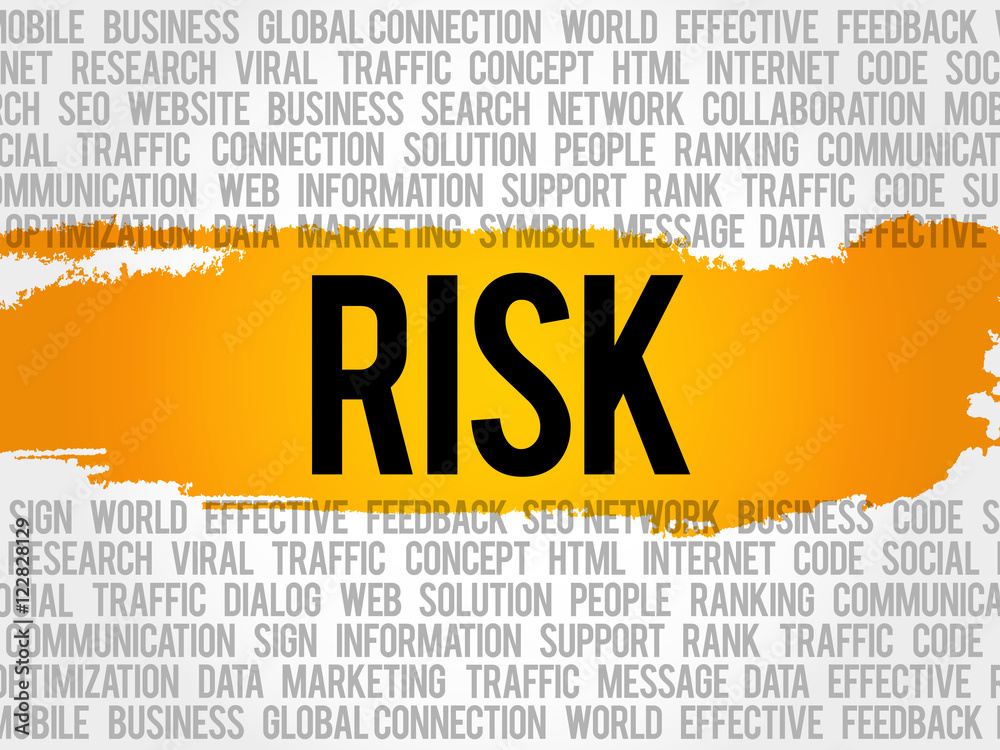 RISK word cloud collage, business concept background Stock Vector ...