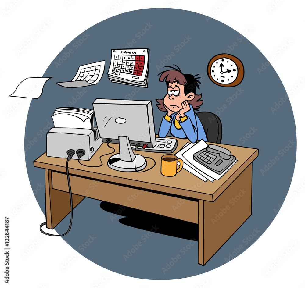 Tired At Work Animation