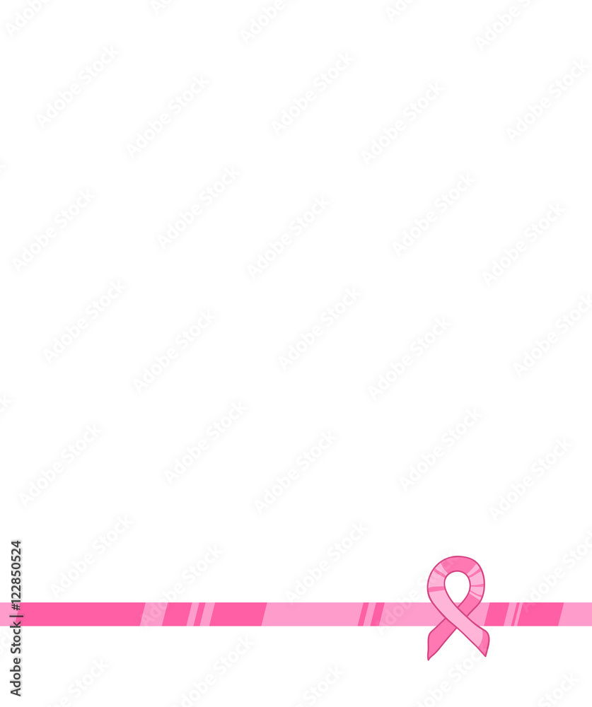 Cancer Pink Ribbon Border