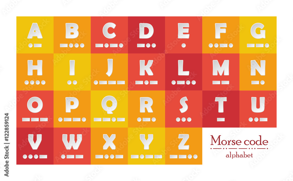 Morse code alphabet Stock Vector | Adobe Stock
