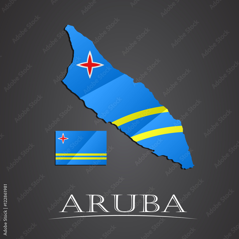 Map of aruba. vector illustration Stock Vector | Adobe Stock