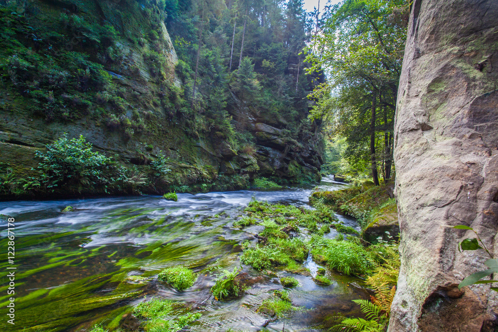 Edmundsklamm Felsenschlucht Landschaft im Nationalpark Böhmische ...