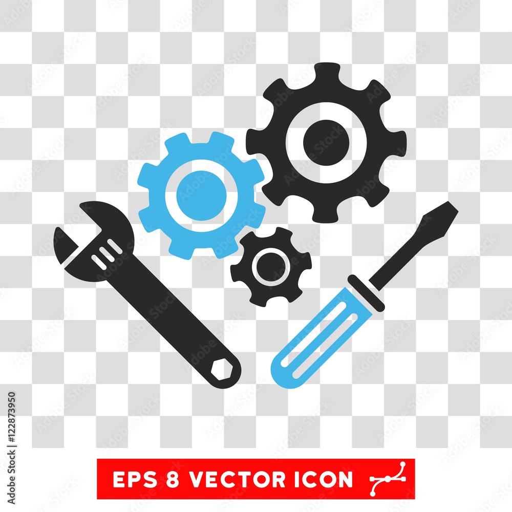Vector Mechanics Tools EPS vector pictograph. Illustration style is ...
