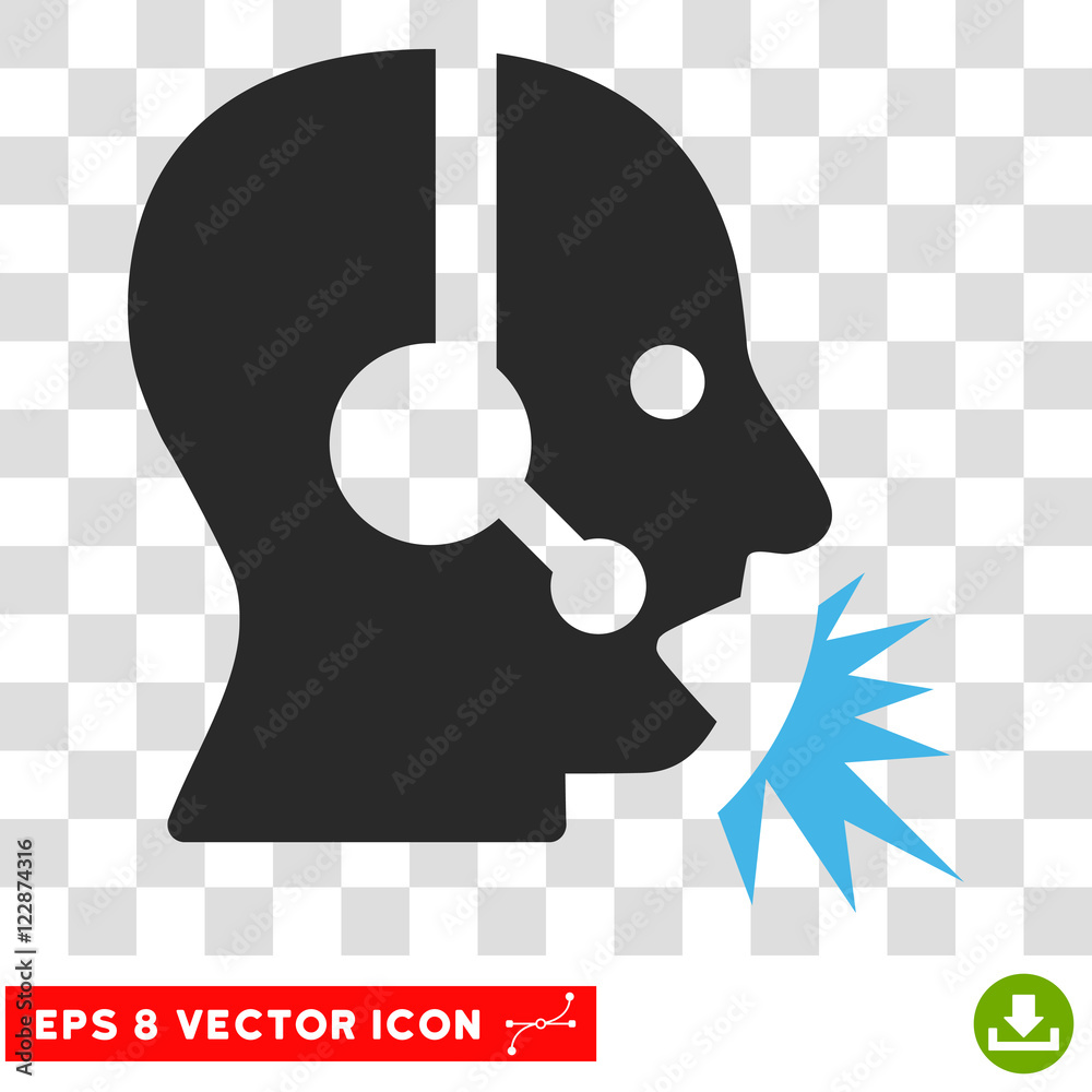 Vector Operator Speech EPS vector pictogram. Illustration style is flat ...