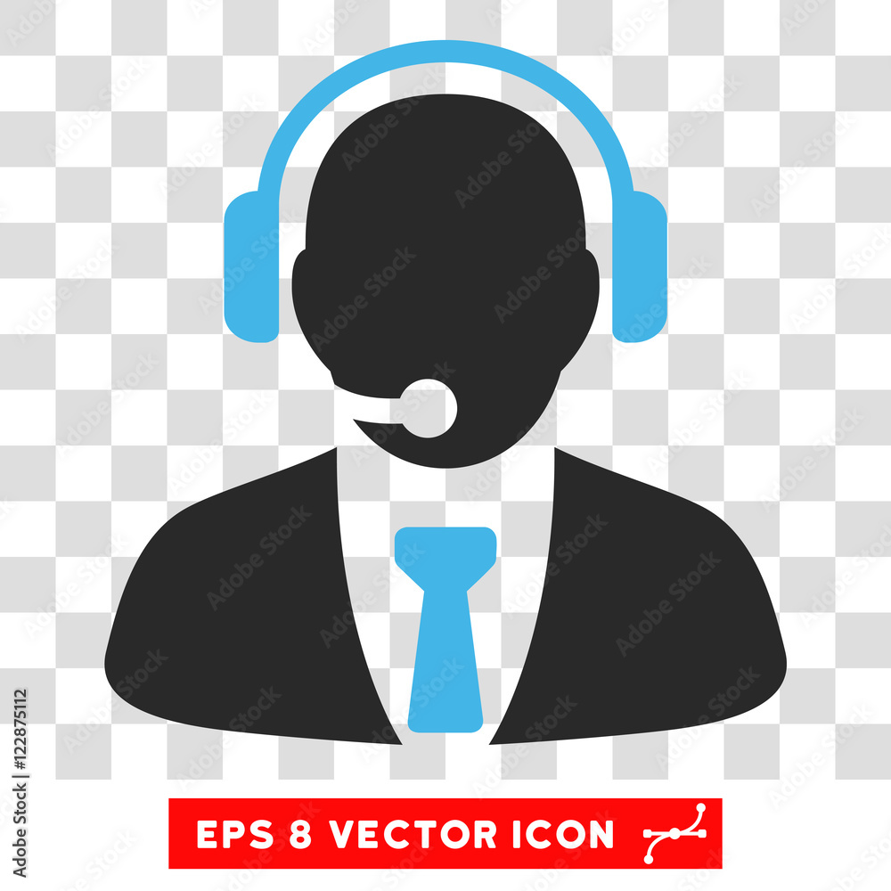 Vector Support Manager EPS vector icon. Illustration style is flat ...