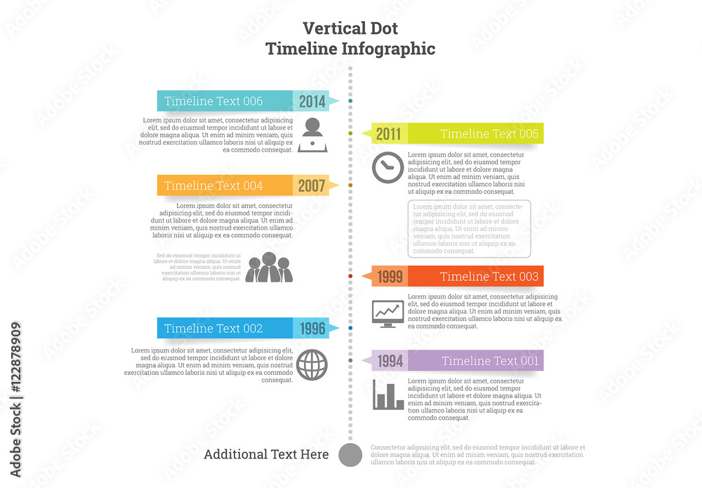 Vertical Dot Timeline Infographic Stock Template | Adobe Stock
