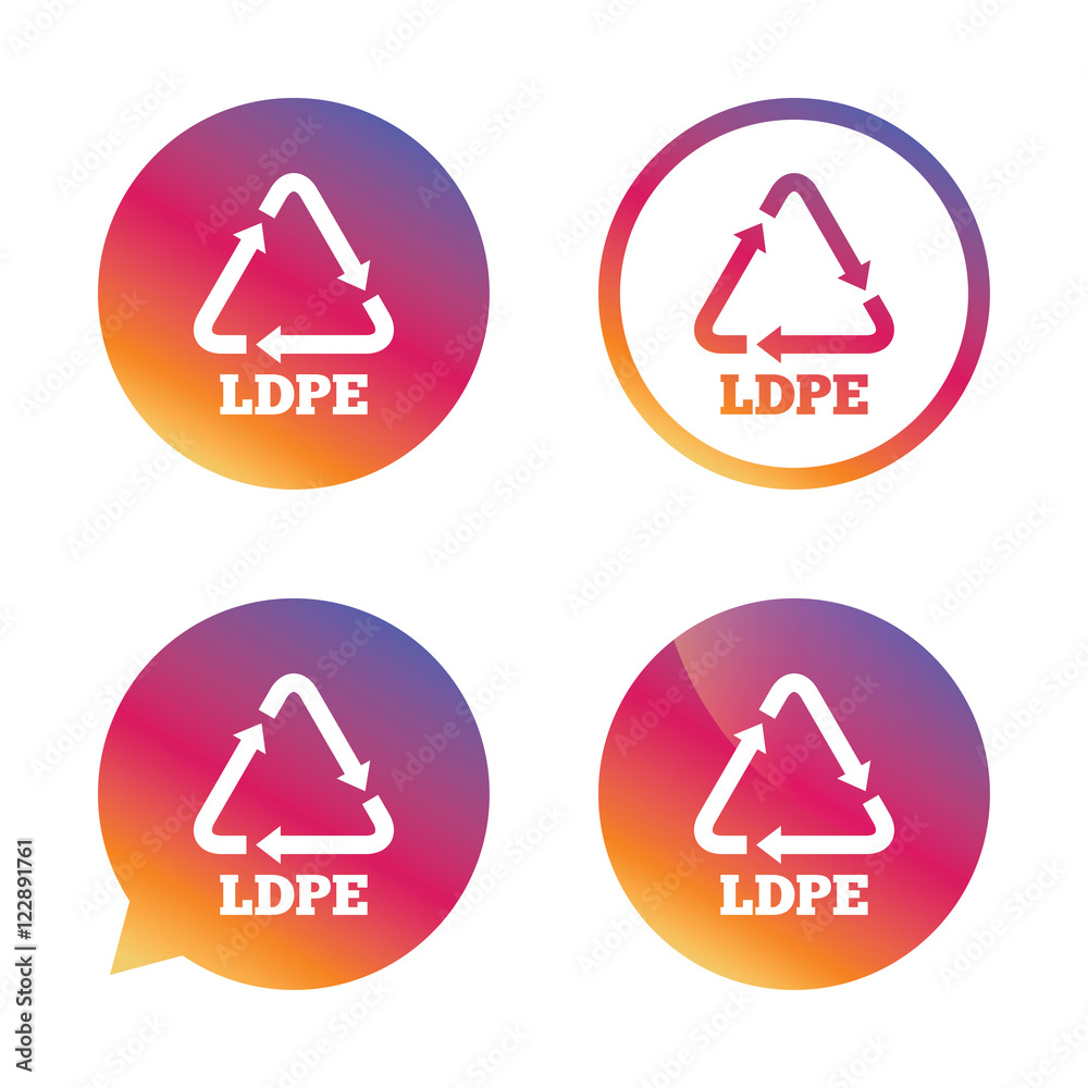 Ld-pe sign icon. Low-density polyethylene. Stock Vector | Adobe Stock