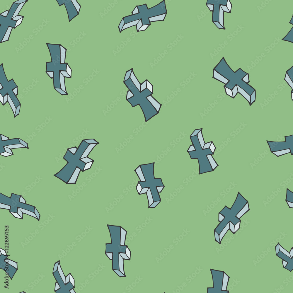 Seamless Cross Pattern Stock Vector | Adobe Stock