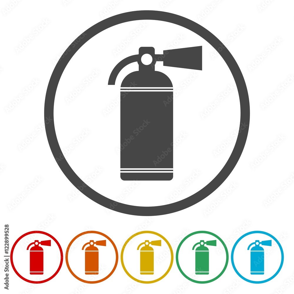 Fire extinguisher sign icon Stock Vector | Adobe Stock