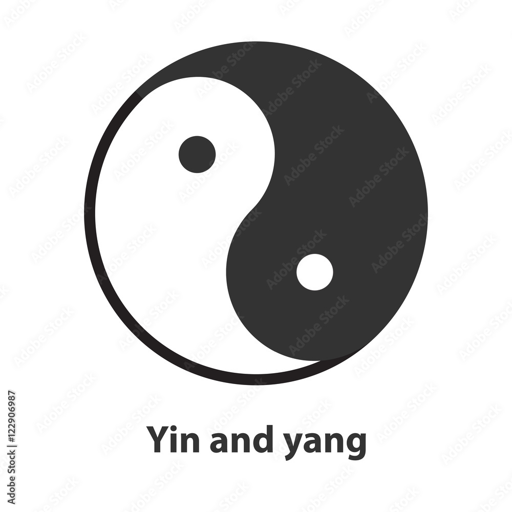 Icon of Yin Yang symbol. Taoism, buddhism, daoism religion sign Stock ...