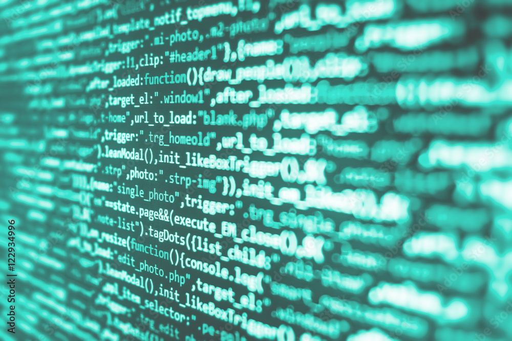 It Coding On Monitor Screen Script Procedure Creating Coding Script Text On Screen It