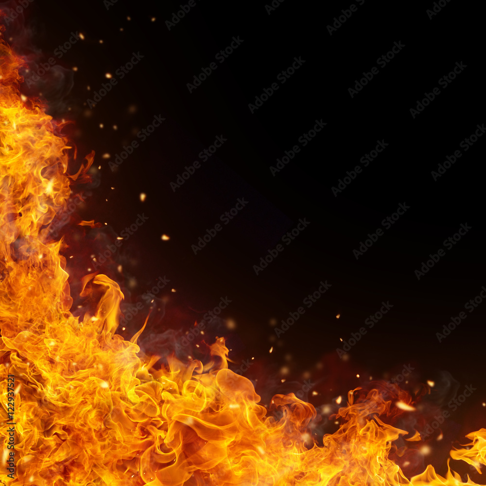 Abstract fire flames background Stock Photo | Adobe Stock
