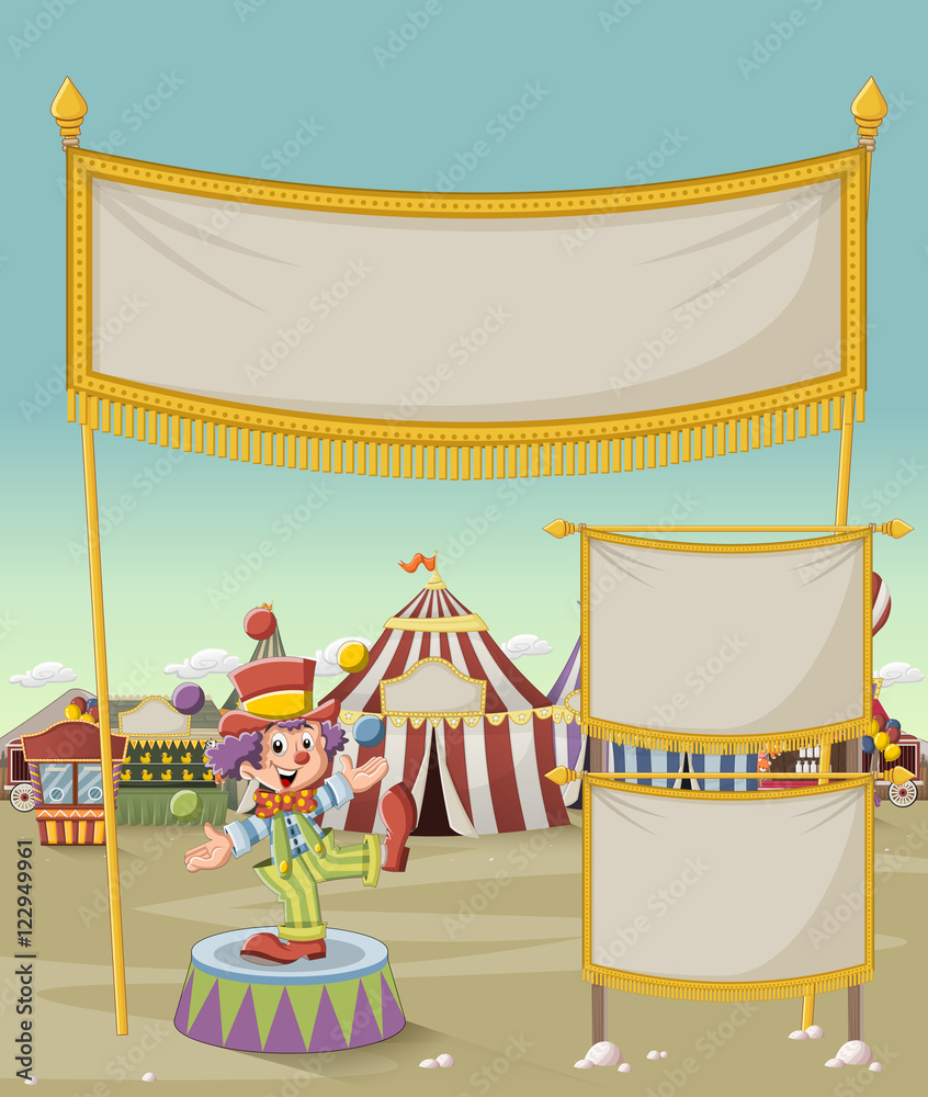 Circus Cartoon Background