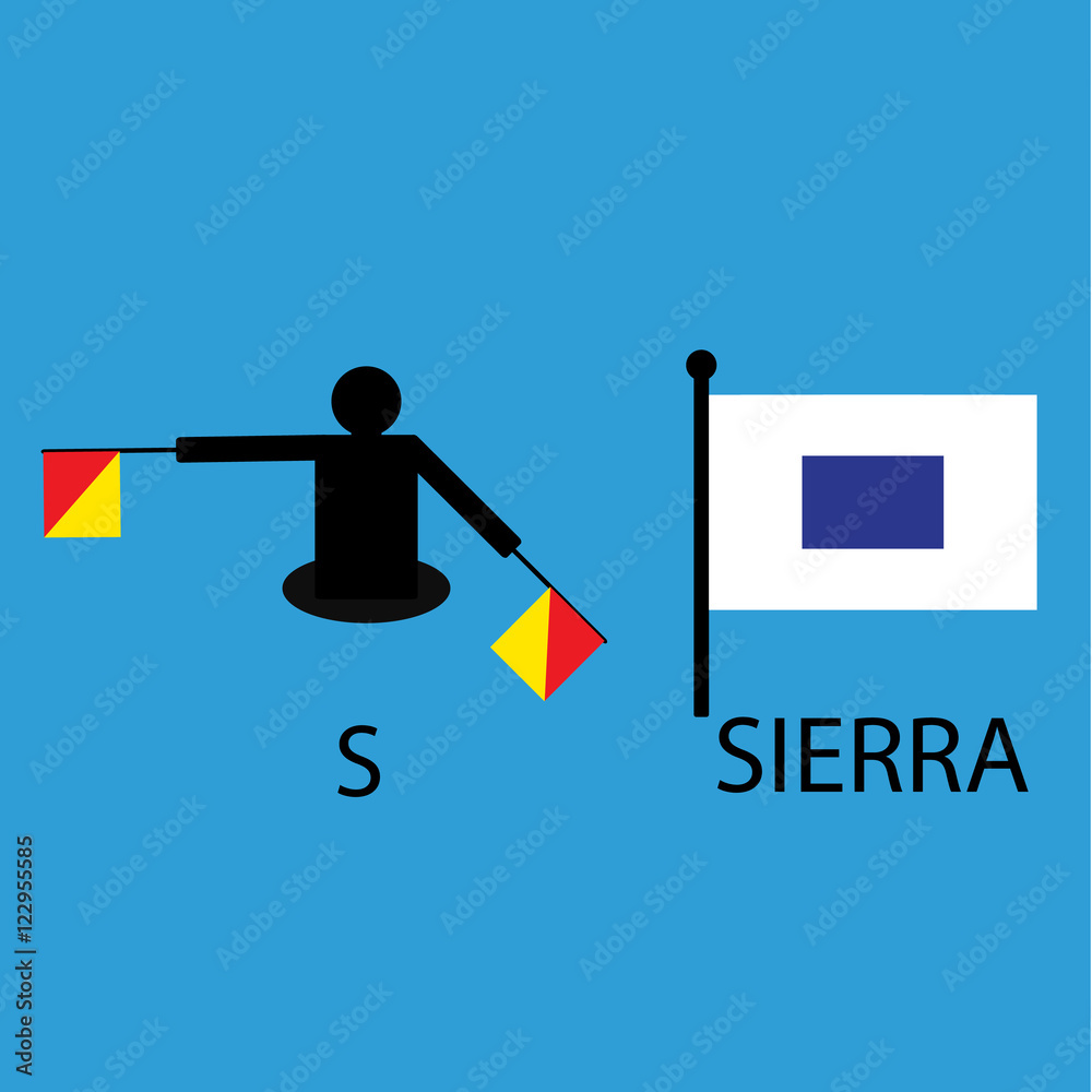 Vetor de International marine signal flag, sea alphabet , vector illustration, semaphore ...