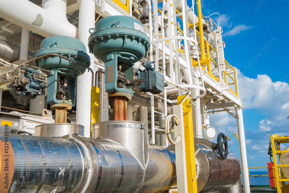 Fail to close type of actuated control valve in oil and gas central ...