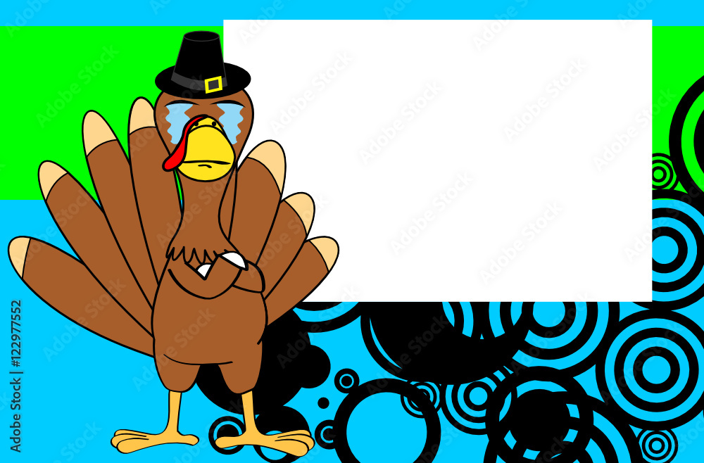 crying thanksgiving turkey cartoon expression background in vector ...