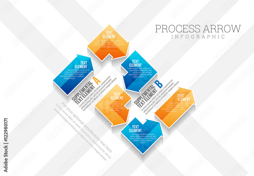 Arrow Schematic Infographic Stock Template | Adobe Stock