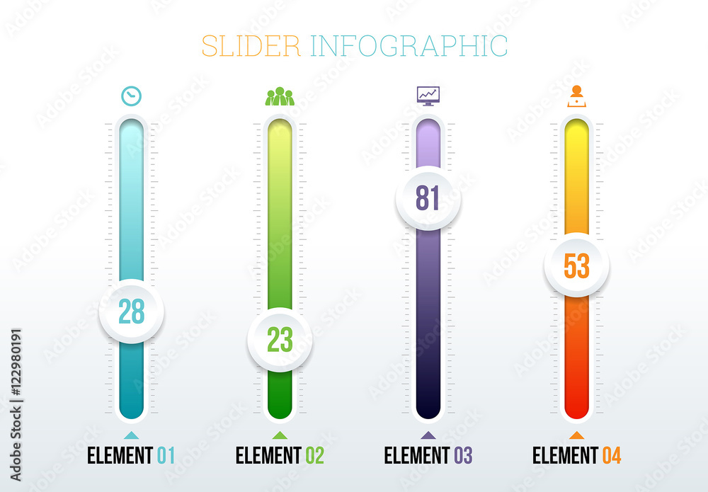 Slider Infographic Stock Template | Adobe Stock