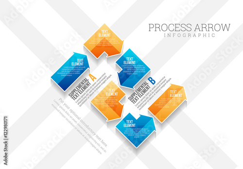 Arrow Schematic Infographic Stock Template | Adobe Stock