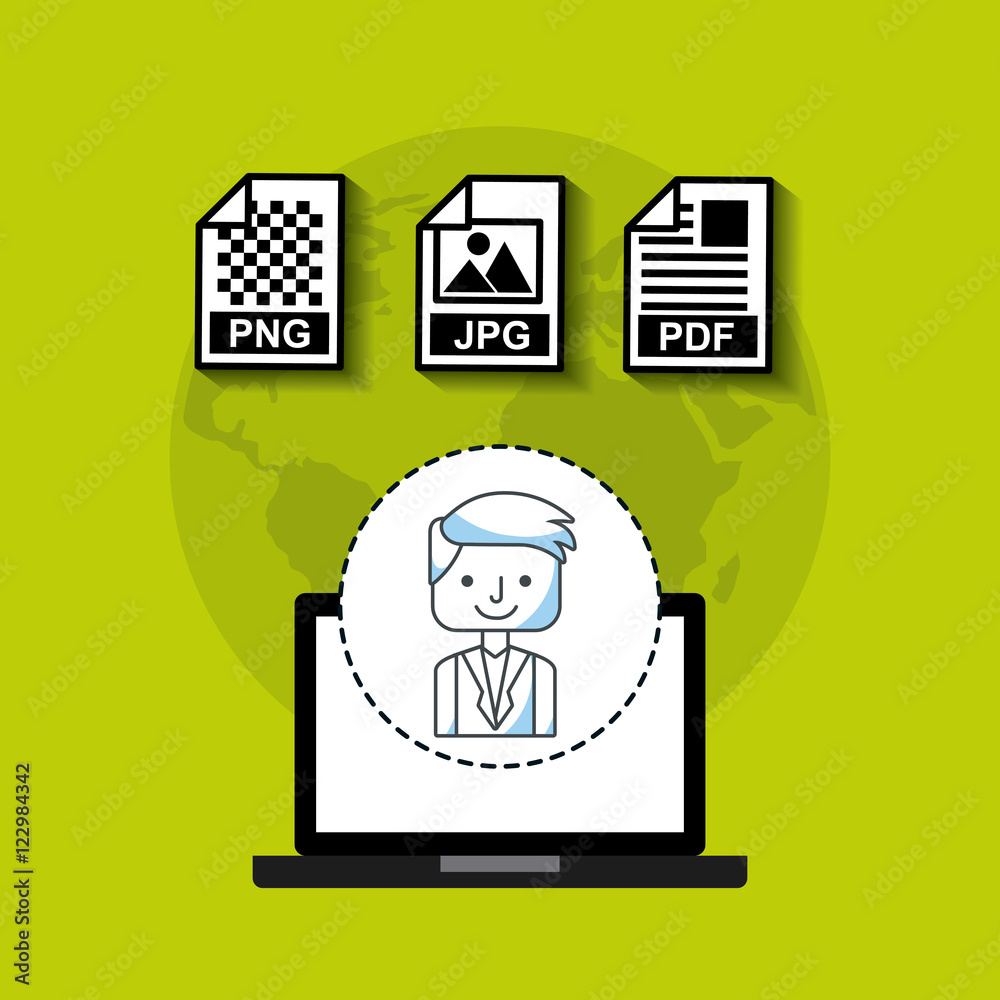 management of electronic formats vector illustration design Stock ... management of electronic formats vector illustration design Stock ...