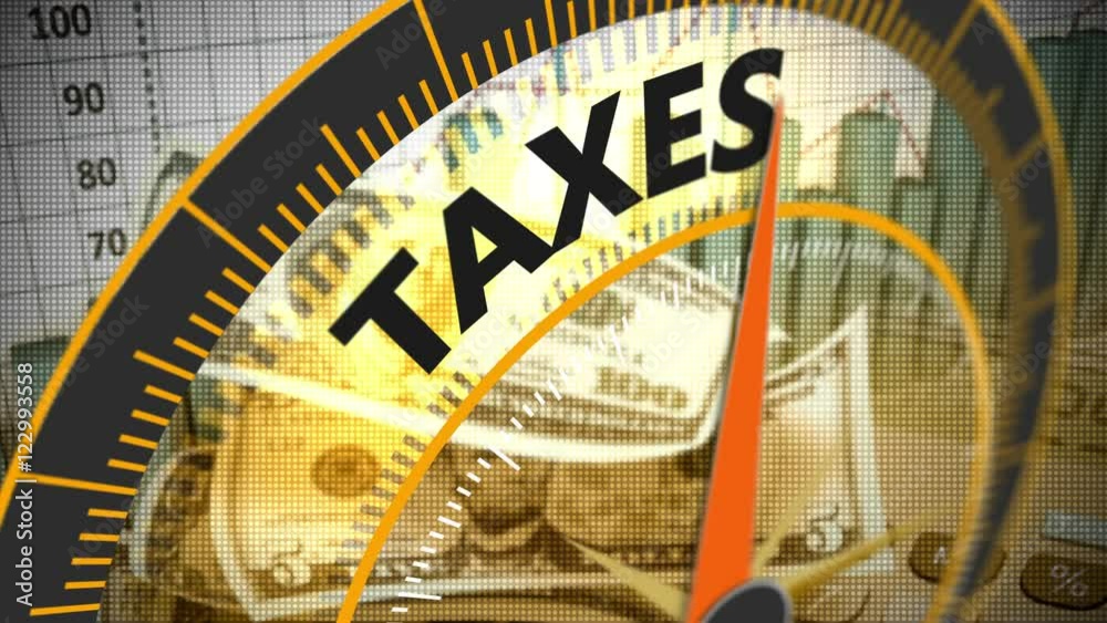 Tax economy refund money as concept. Time to pay taxes, accounting, tax return, banking. 4K ...