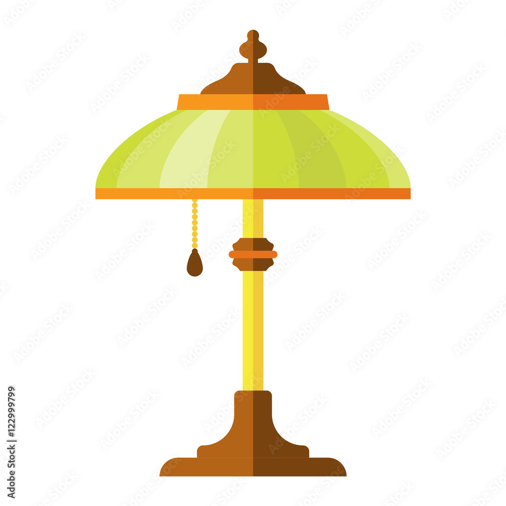 Cartoon lamp vector illustration. Stock Vector | Adobe Stock