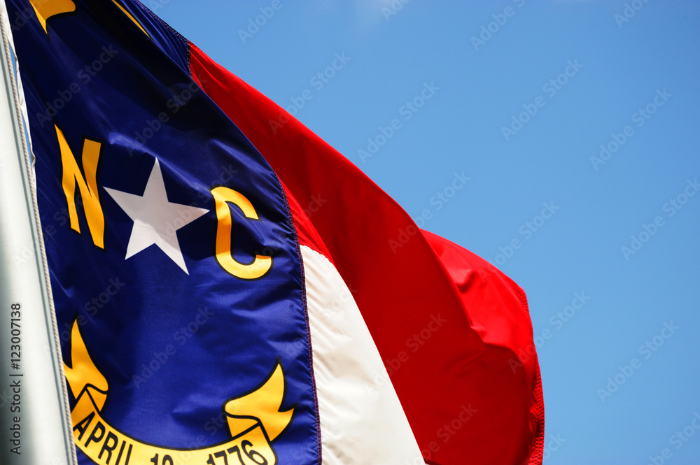 close up on North Carolina State flag Stock Photo | Adobe Stock