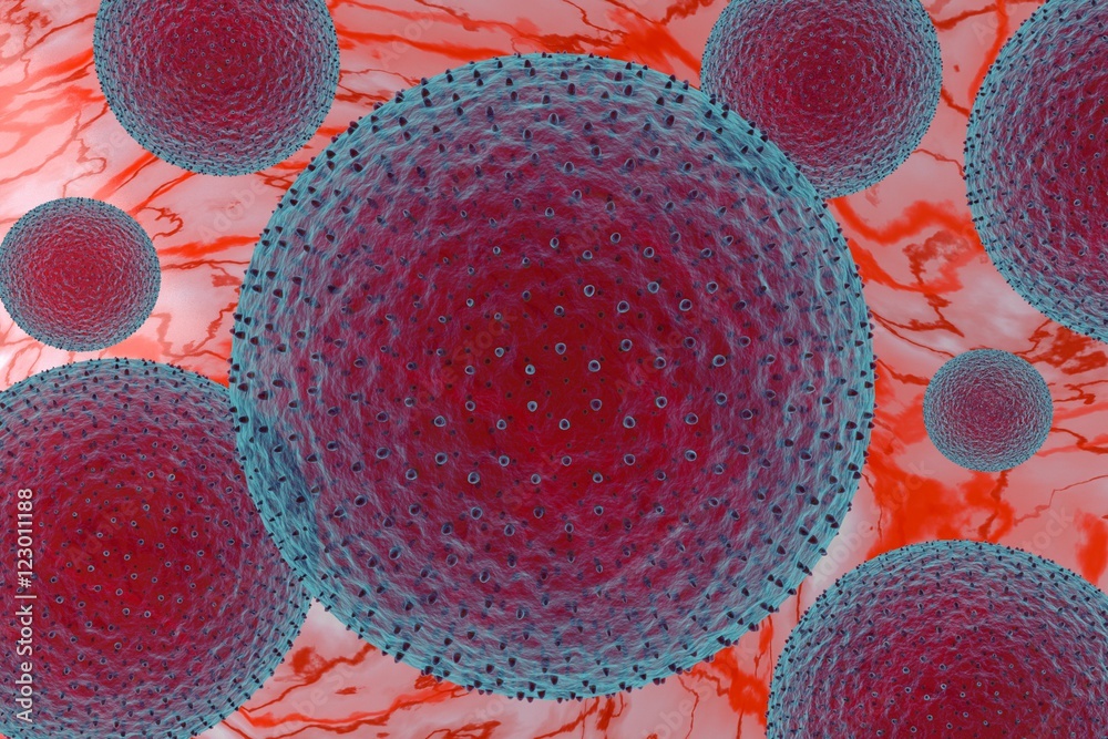 Chlamydia trachomatis microscopy magnification 3D illustration Stock ...