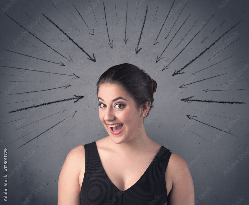 girl with funny facial expression Stock Photo | Adobe Stock