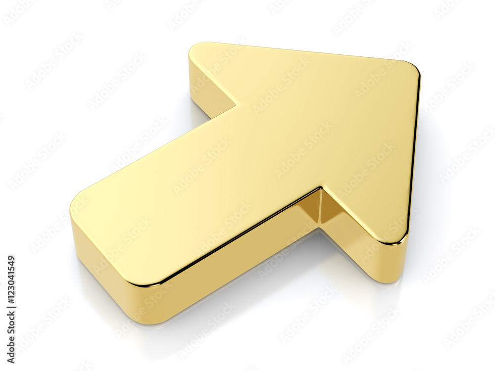 Golden arrow symbol Stock Illustration | Adobe Stock