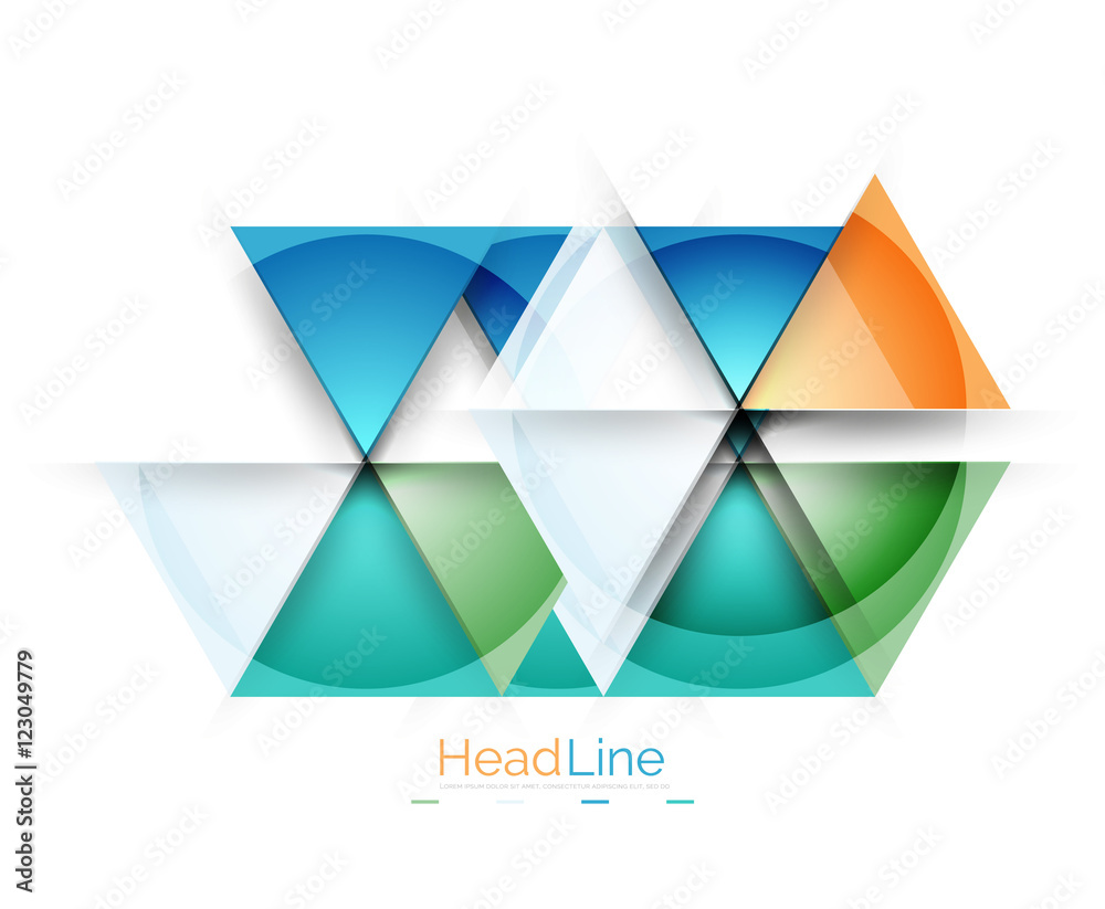 Vector 3d geometric abstract background Stock Vector | Adobe Stock