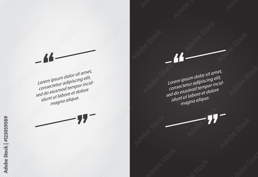 Empty Quote Template Bubble. Template Vector Set. Stock Vector | Adobe ...
