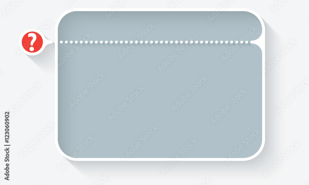 Vector text box for your text and question mark Stock Vector | Adobe Stock