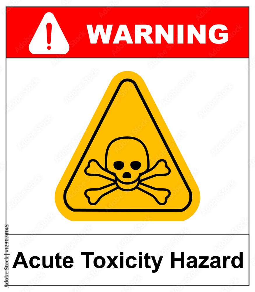 hazard pictogram, acute toxicity. Vector illustration Stock Vector ...