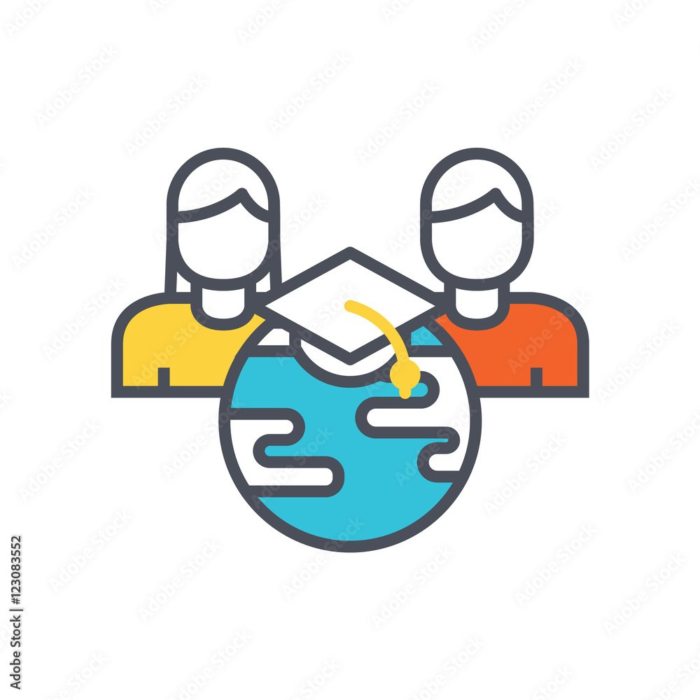 education for all icon concept vector de Stock | Adobe Stock