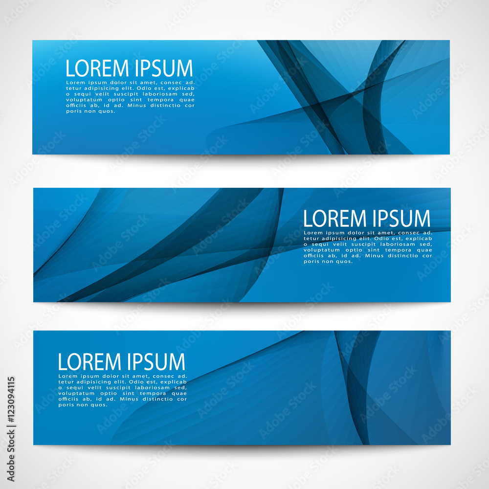 Abstract header white wave blue background vector design Stock Vector ...