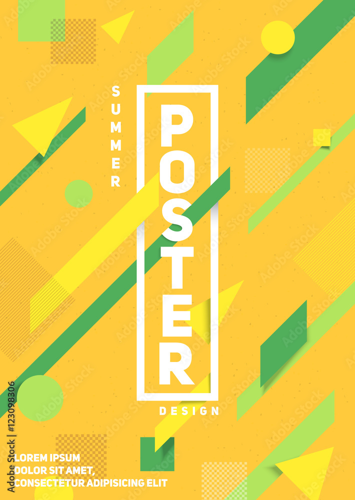 Material design poster. Dynamic background. Eps10 Vector template ...