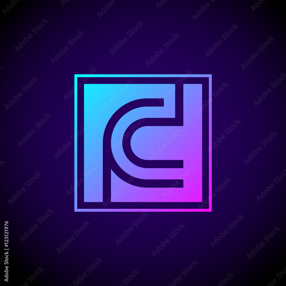 Letter C logo,Square shape symbol,Digital,Technology,Media Stock Vector ...
