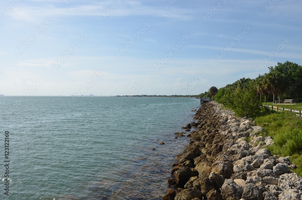 Quebra-mar em Key Biscayne Stock Photo | Adobe Stock