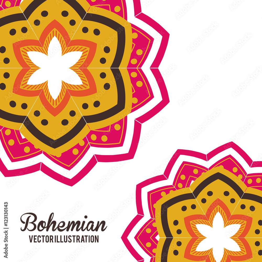 Bohemian concept with icon design, vector illustration 10 eps graphic ...